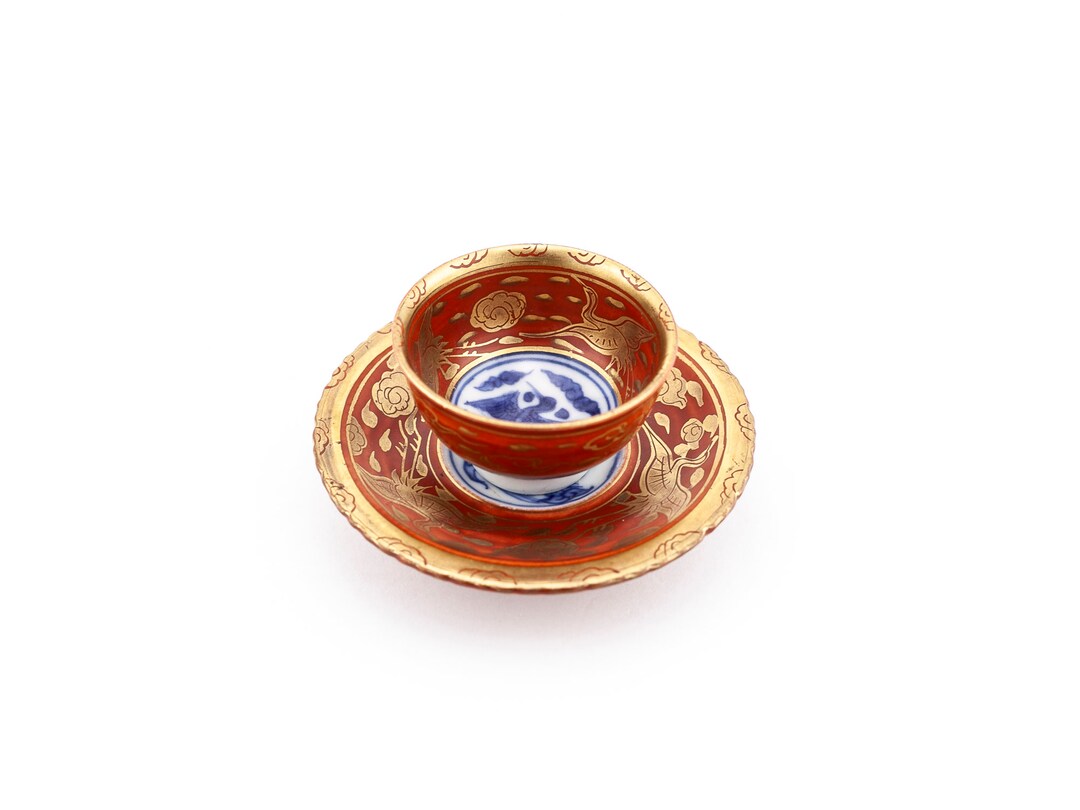 Antique Canton Ware Small Cup and Saucer, Late 19th Century - Etsy