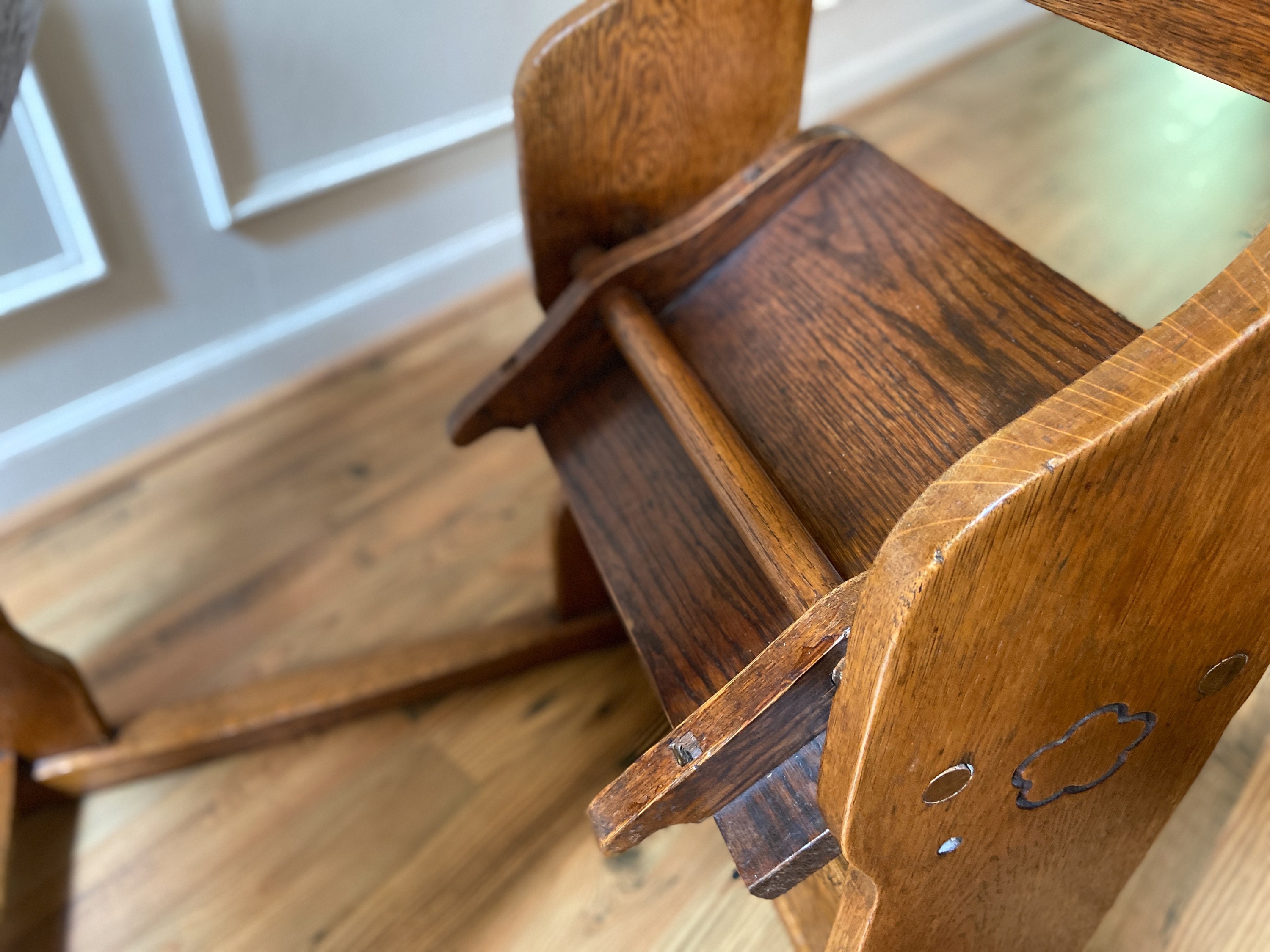 Vintage Oak Slant Top School Desk With Attached Bench. - Etsy