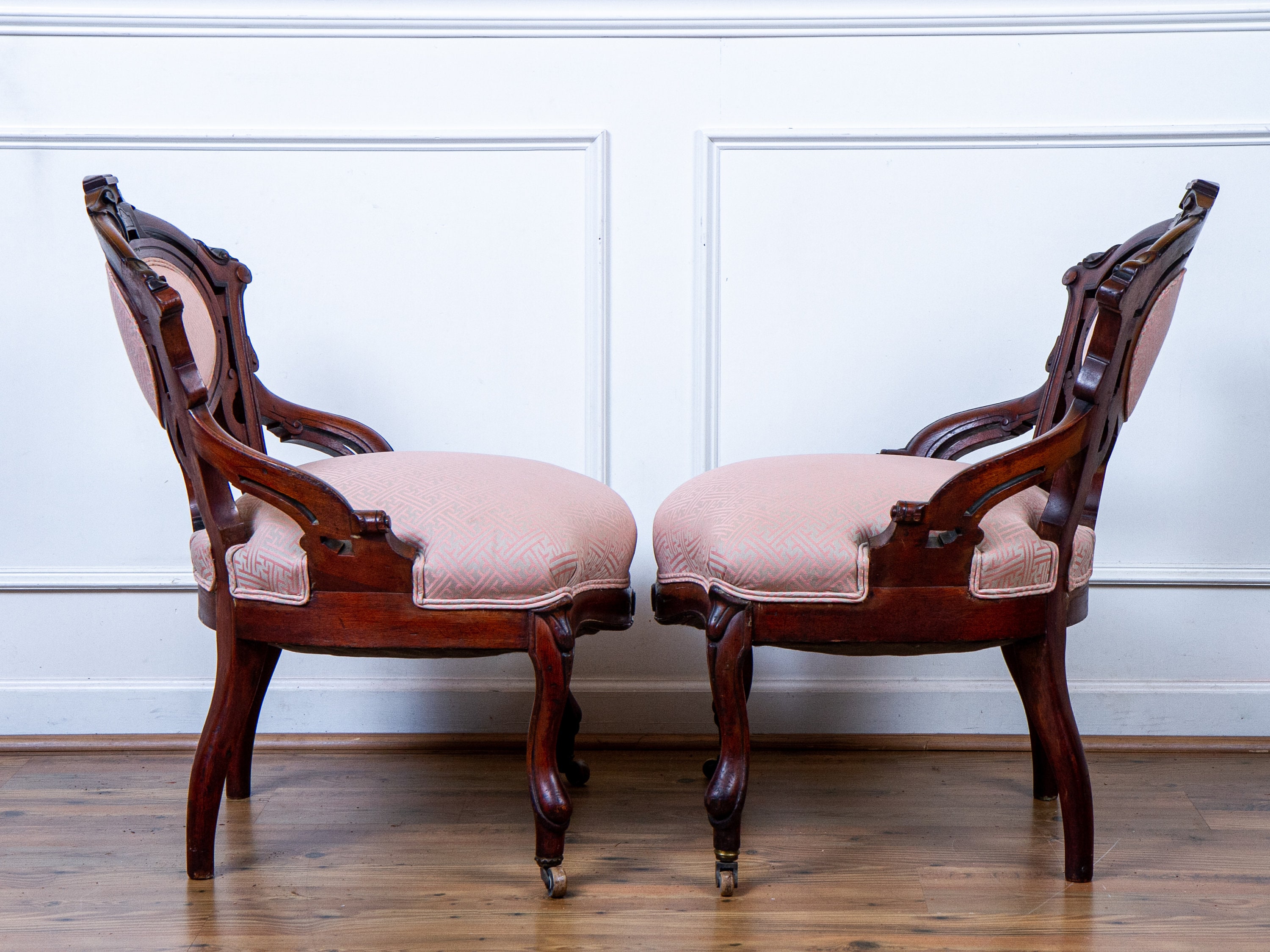Pair Antique Victorian Renaissance Style Walnut Bedroom or Parlor ...
