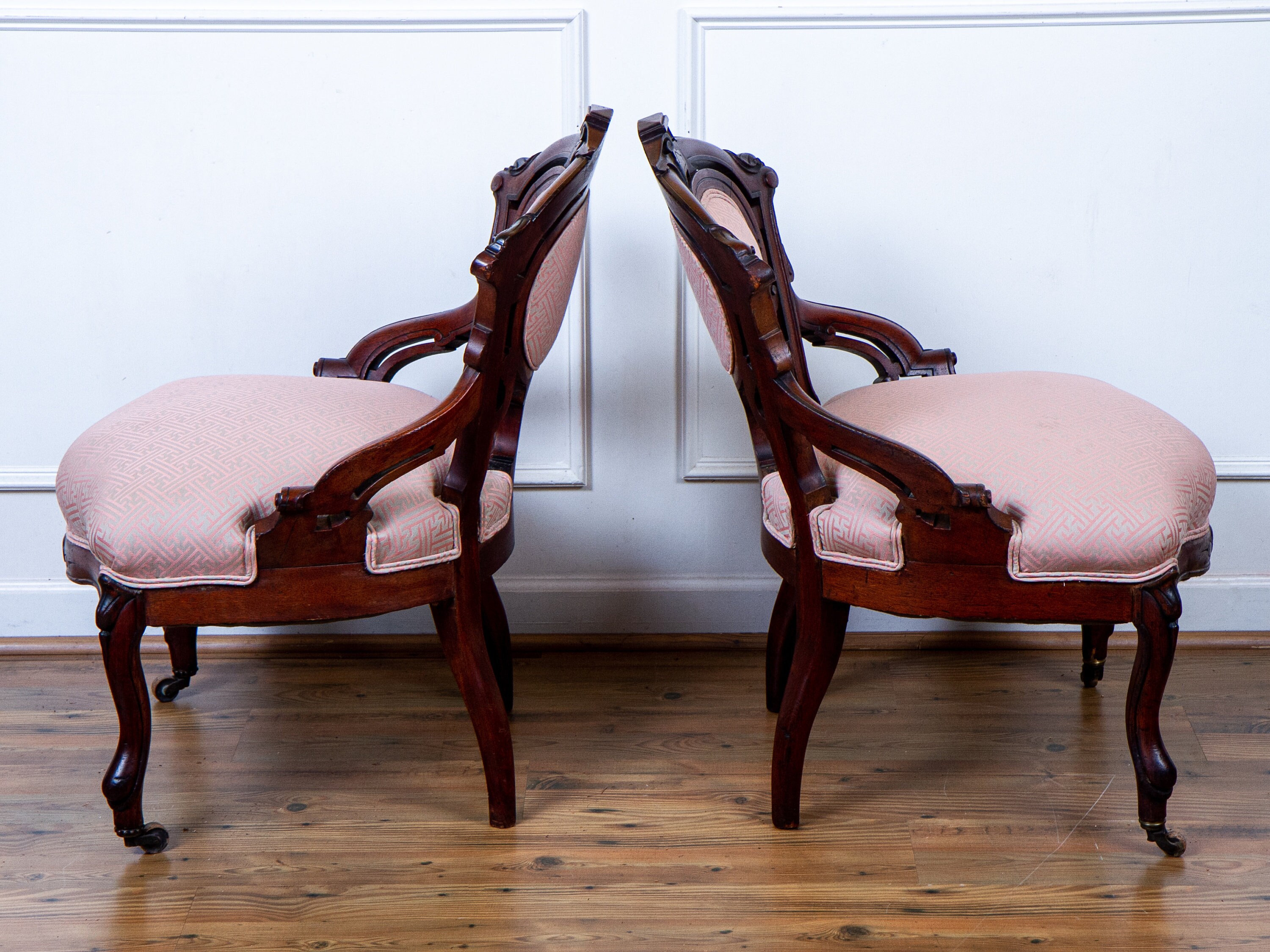Pair Antique Victorian Renaissance Style Walnut Bedroom or Parlor ...