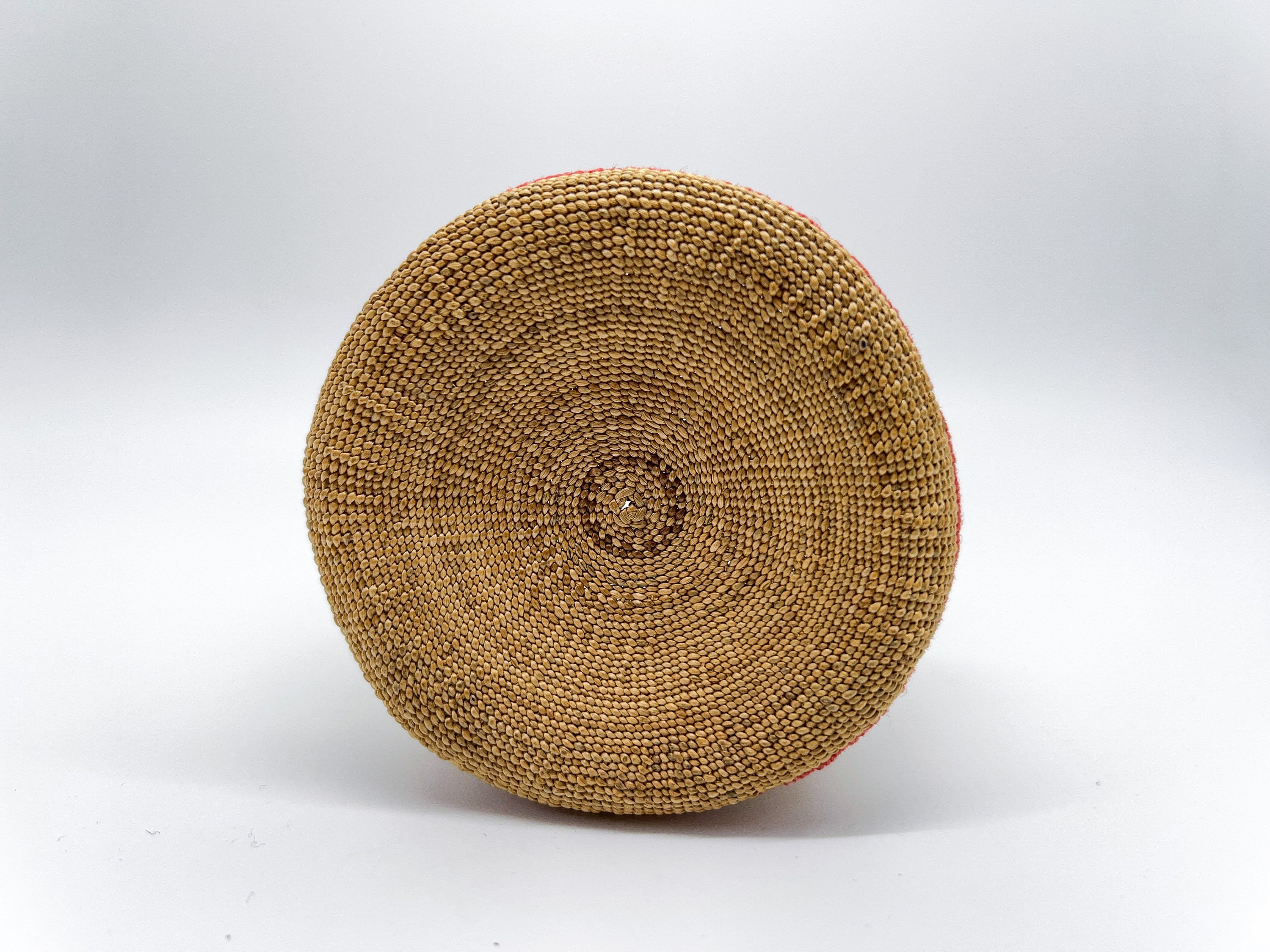 Rare Aleut Finely Woven Grass Small Lidded Basket, Aleutian Islands ...