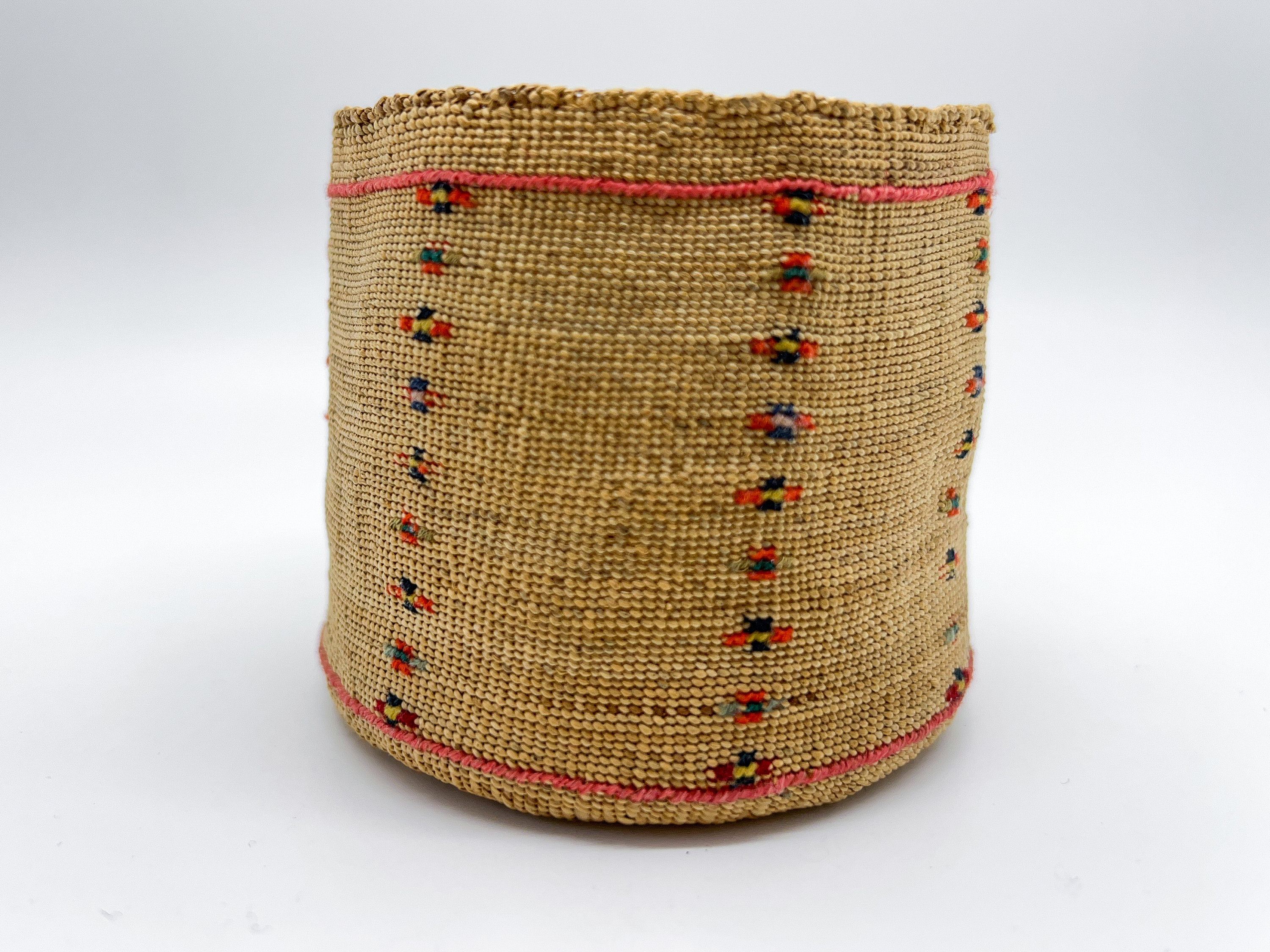 Rare Aleut Finely Woven Grass Small Lidded Basket, Aleutian Islands ...