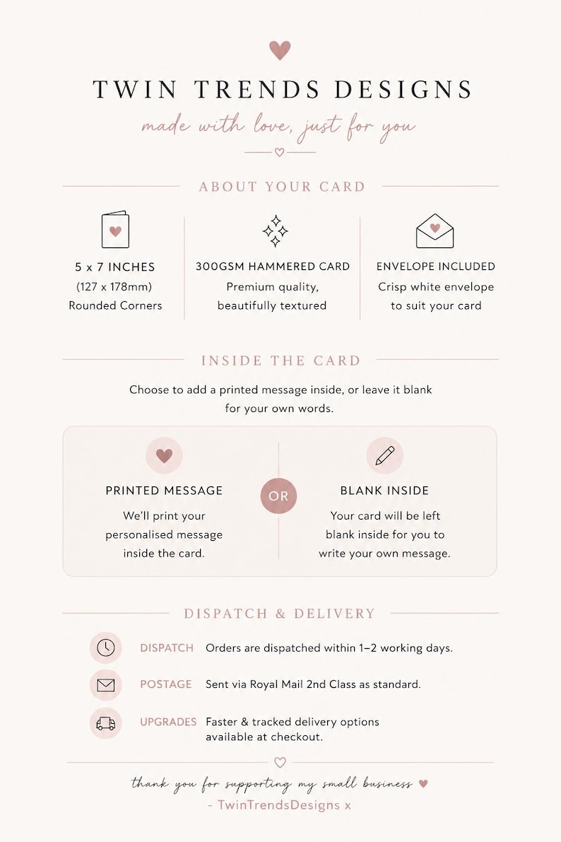 Personalised 10th Anniversary Card | Elegant Anniversary Card for ...