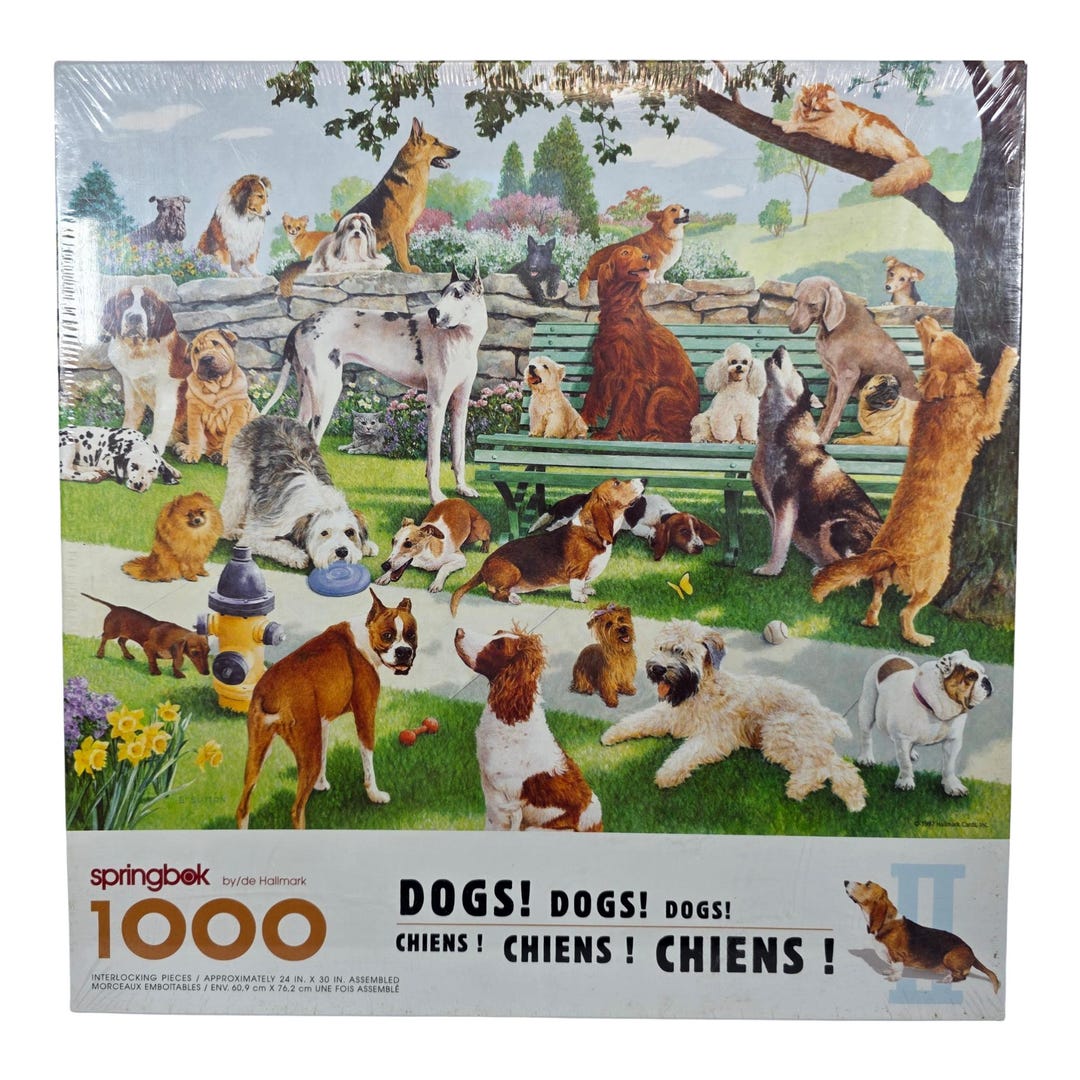 Vintage Springbok Dog Puzzle, 1000 Pieces (sealed) - Etsy