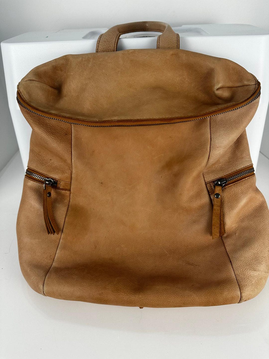 Vilenca by Holland Vintage Leather Backpack Tan - Etsy