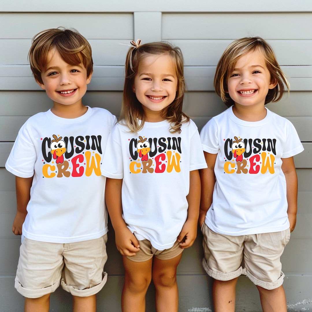 Custom Cousin Crew Thanksgiving Shirt, Kids Fall Shirt, Matching Family ...