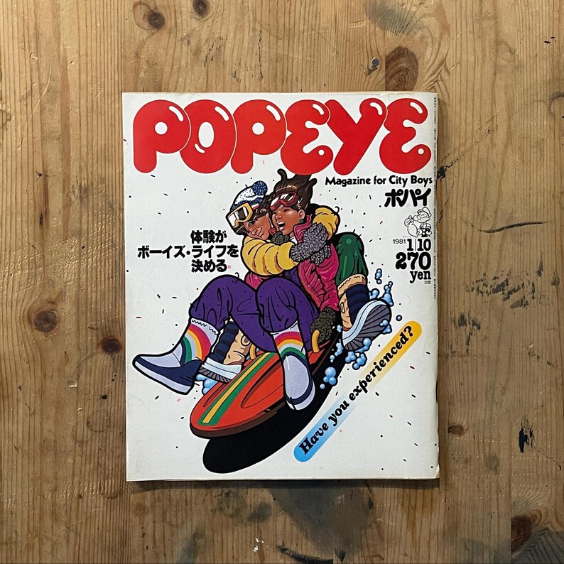 Vintage POPEYE Magazine – January 1981 – Japanese Men’s Lifestyle, Art ...