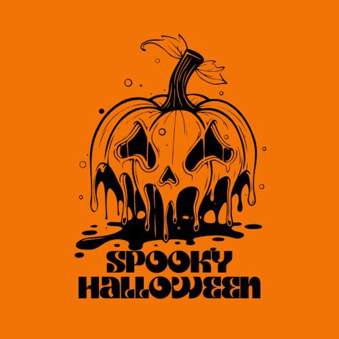 Spooky Dripping Pumpkin Skull SVG: Halloween Clipart (digital Download ...