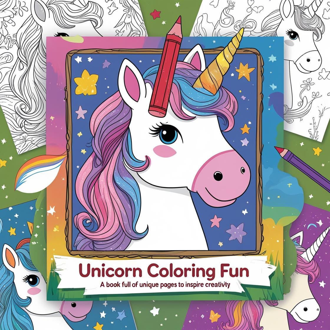Magical Unicorn Colouring Adventure: Over 25 Unique Digital Images for ...