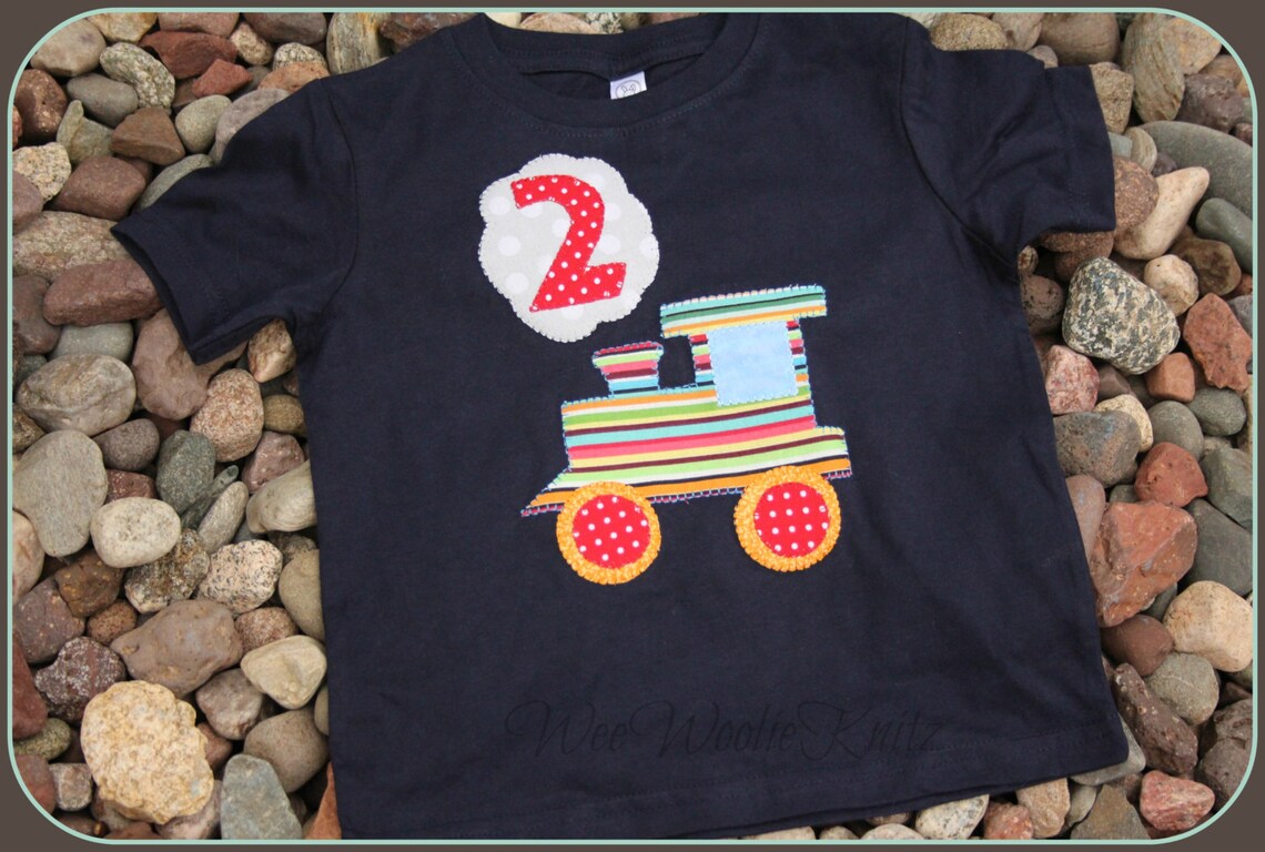 Personalized Boys Train Birthday Shirt Girls Baby Toddler | Etsy