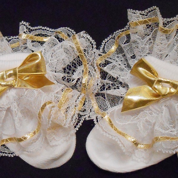 Gold Lace Socks - Etsy