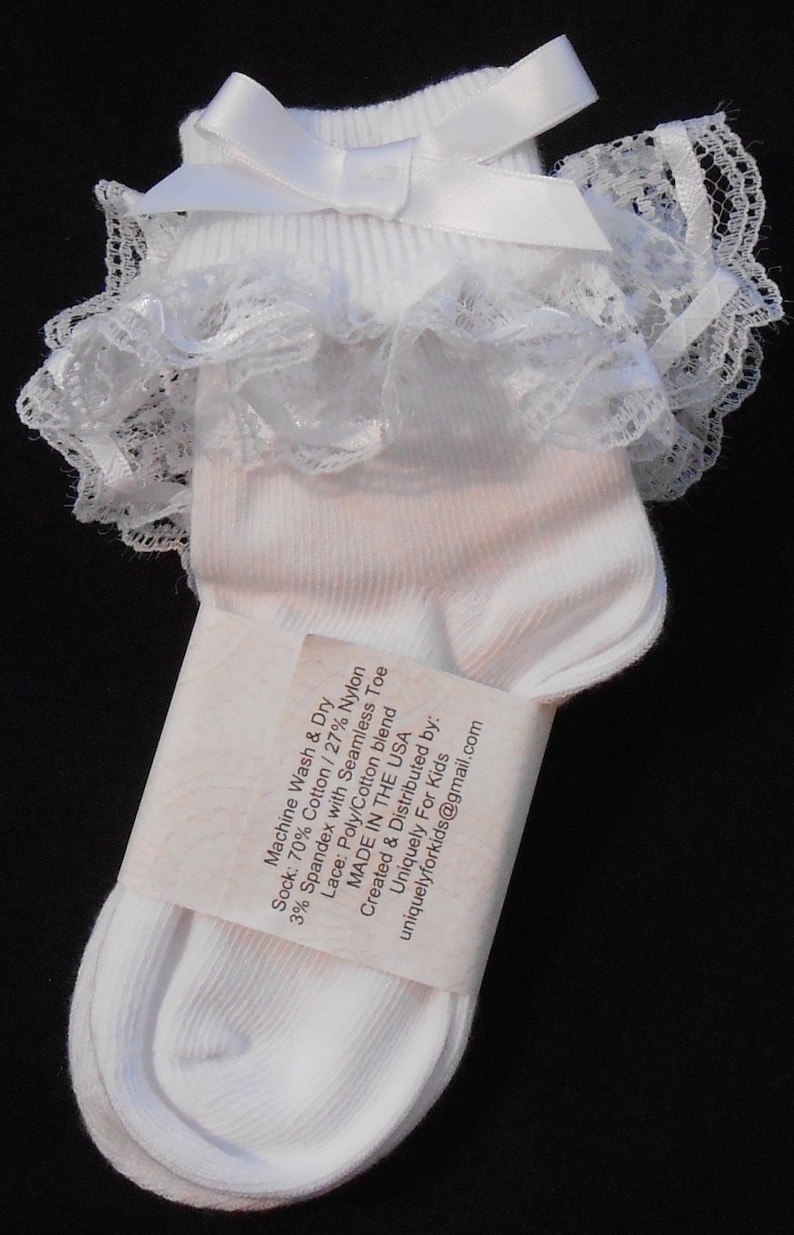 Lacy Socks With Lace / Ribbon Detail | Etsy