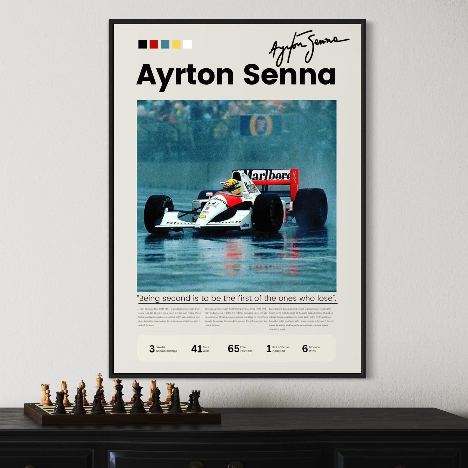 Ayrton Senna Wall Art - Ayrton Senna Poster - Formula 1 Wall Art ...