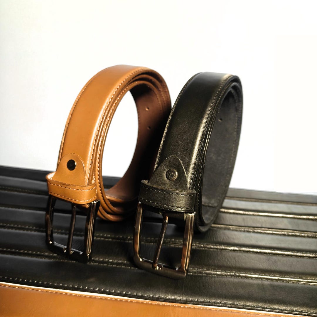 Genuine Buffalo Dress Leather Belt | Black & Brown Belts | Handmade ...
