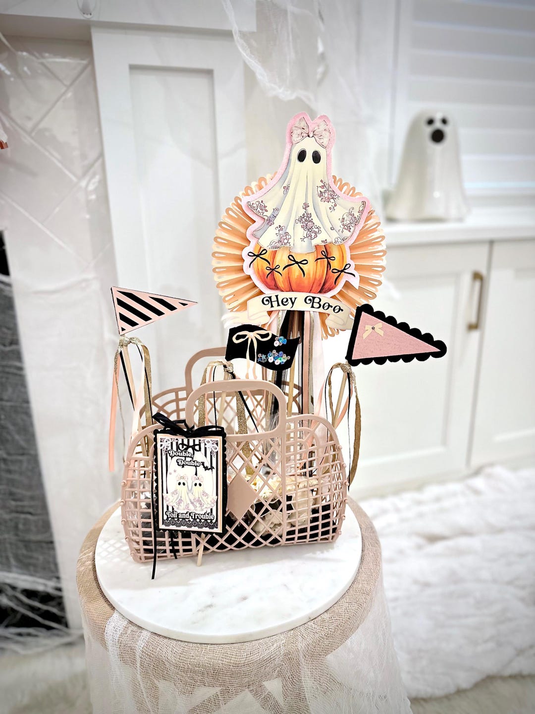 Glam Pastel Goth Ghost Gift Set – Spooky & Stylish Halloween Decor ...