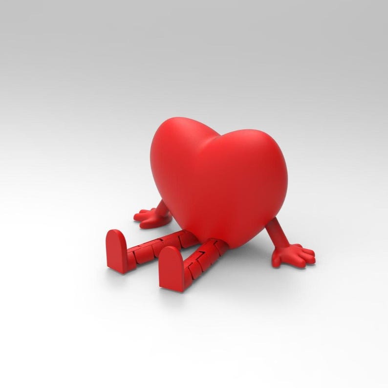 Articulated Heart Buddy STL | Flexi Heart Figure | Cute Valentines Gift ...