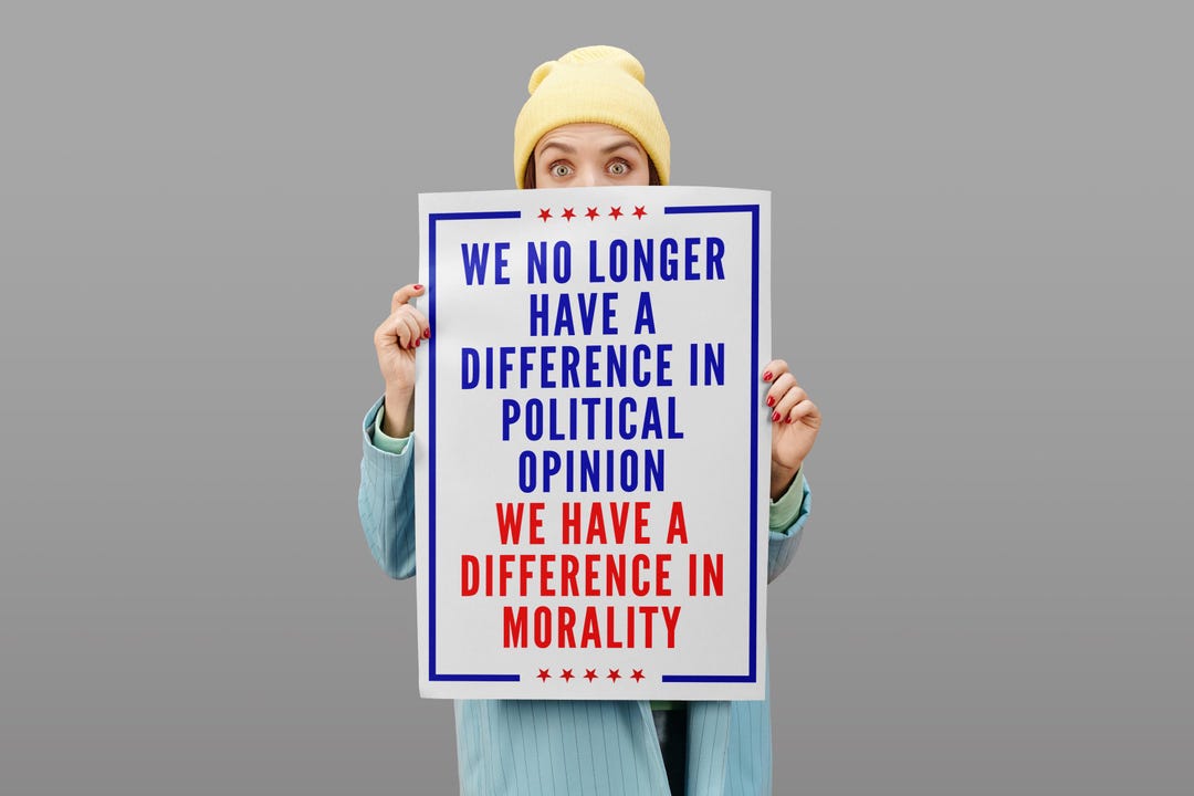 Anti MAGA Difference in Morality Protest Sign Printable, Pro ...