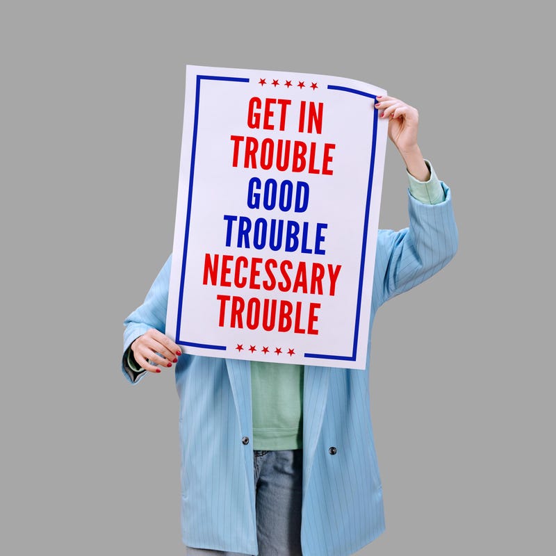 Good Trouble Sign - Etsy