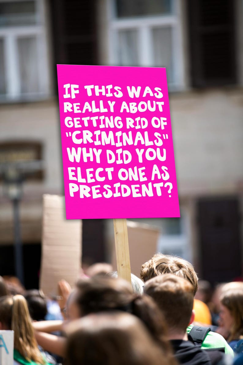 Pro Immigration ICE Protest Sign, Liberty Resistance Protest Sign ...