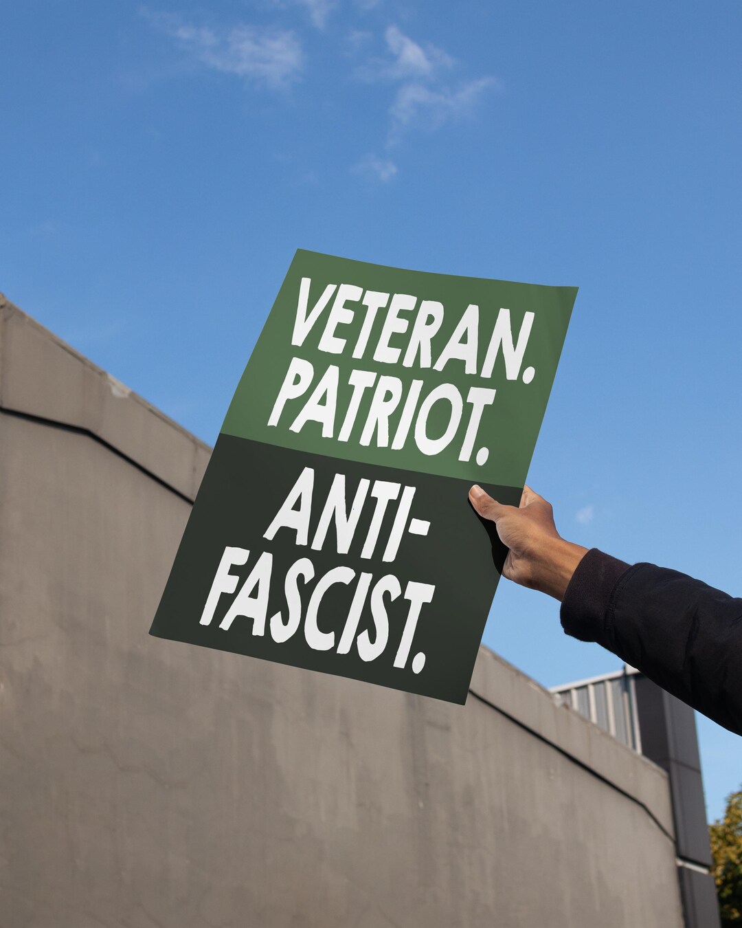 Veteran Protest Sign Printable, Veteran Against Trump Poster - Anti ...