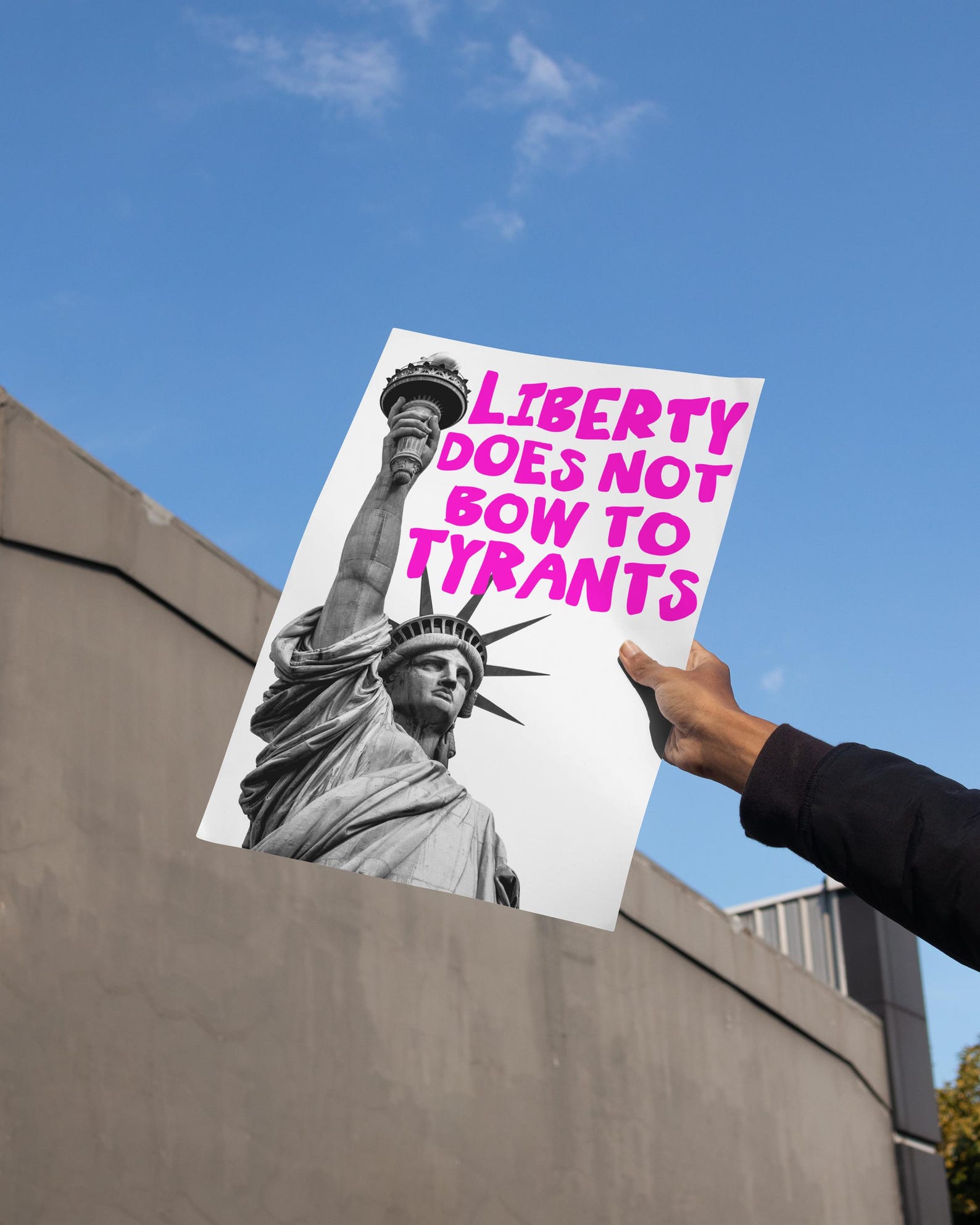 No Kings Day Protest Sign PRINTABLE, Liberty Does Not Bow to Tyrants ...