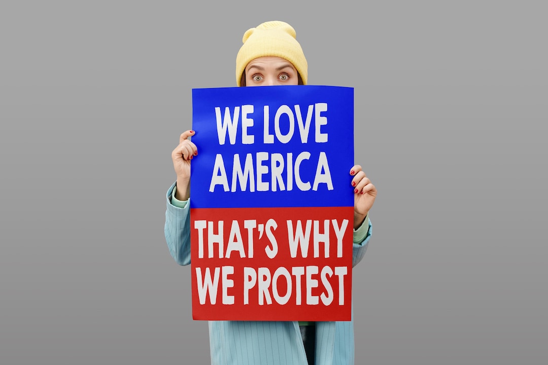 We Love America Anti Trump Protest Poster - Anti-fascist Protest Sign ...