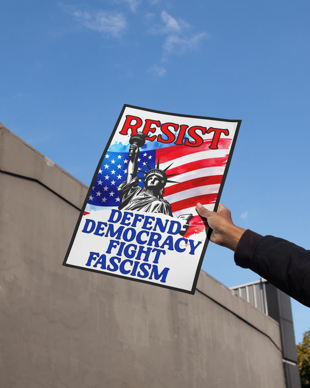 Resist Fascism Protest Sign Printable - Anti-trump Protest Poster Sign ...