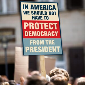 Protect Democracy Protest Sign Digital Download. - Anti Trump Protest ...