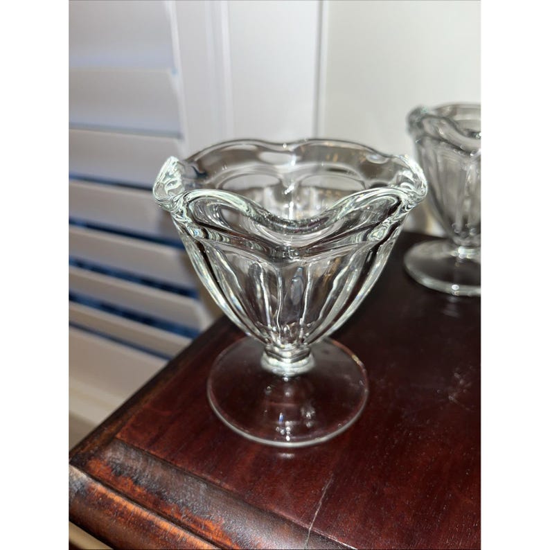 Vintage Tulip Shaped Footed Ice Cream Dishes - Etsy