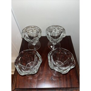 Vintage Tulip Shaped Footed Ice Cream Dishes - Etsy