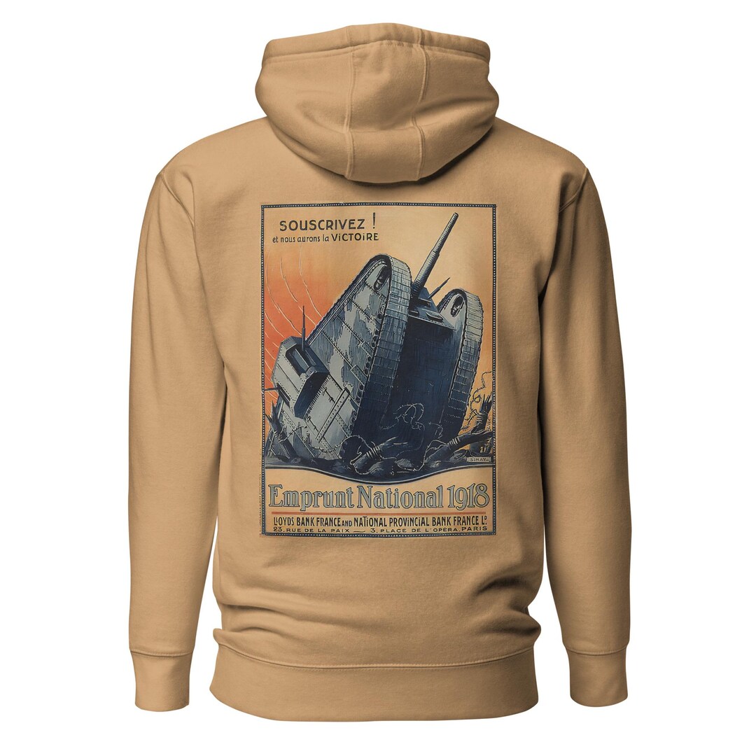 WW1 French Propaganda Poster Feat. Tank Hoodie - Etsy