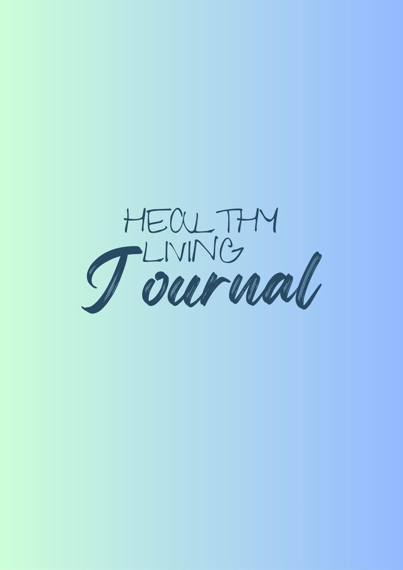 Printable Healthy Living Journal | Wellness Tracker | Digital Self-care ...