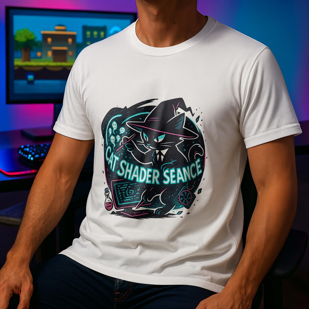 Halloween Coder Cat T-shirt: Funny Gamedev Gift - Etsy