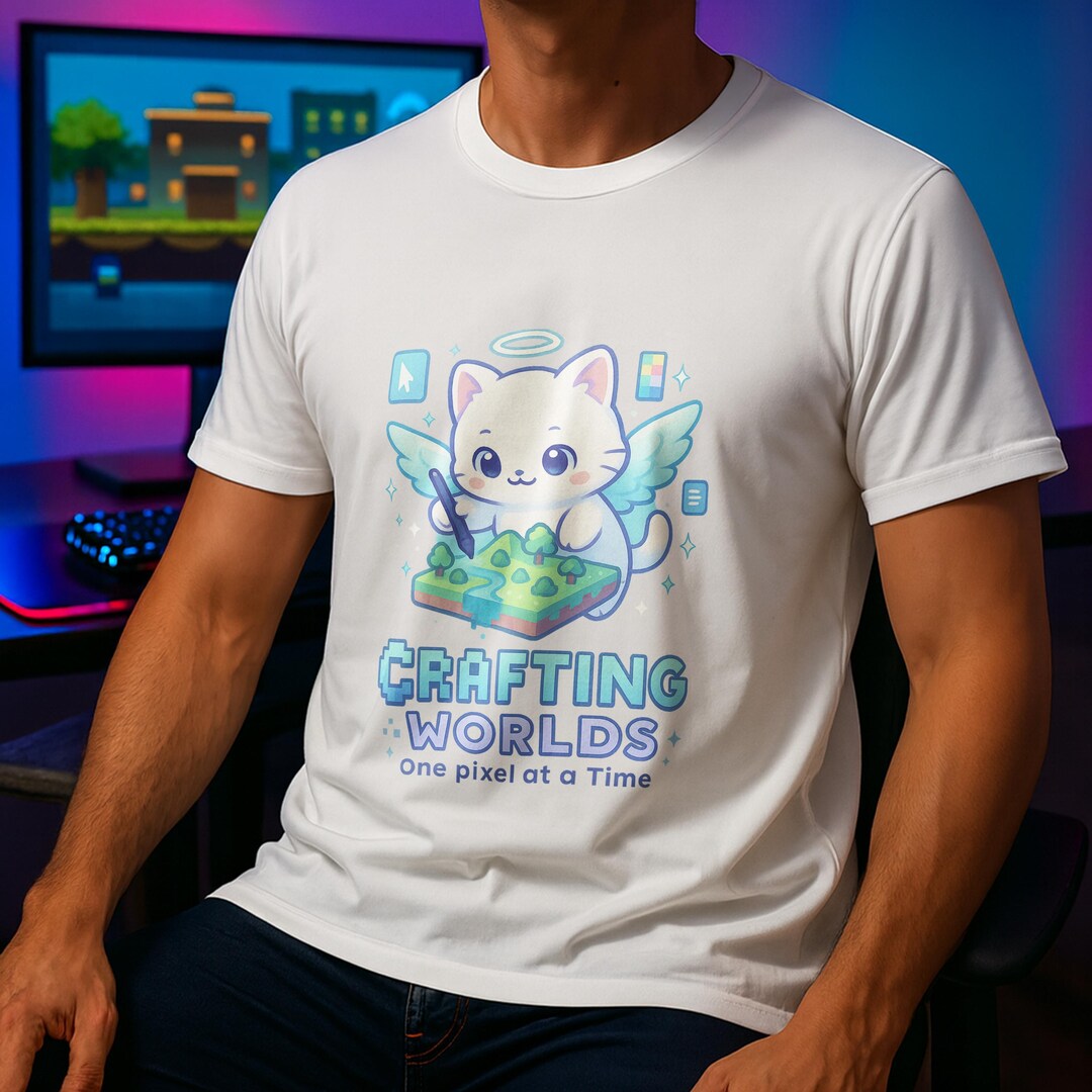 Game Developer T-shirt - Kawaii Anime Cat, Coding Humor - Etsy