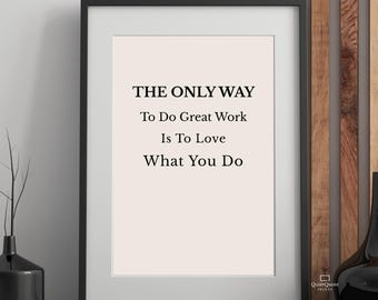 Inspirational Quote Wall Art | Black and White Typography Print ...
