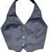 Pinstripe Halter Vest: Lace-up Back, Fitted Lycra - Etsy