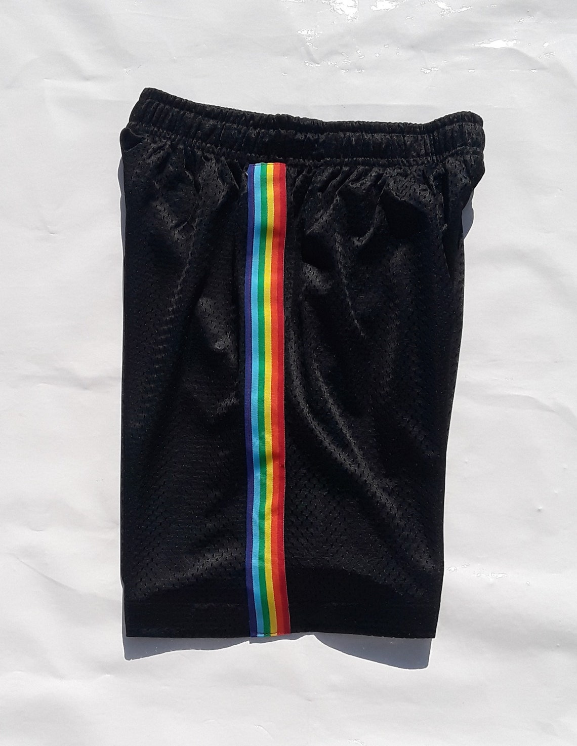 Pride Shorts Rainbow Stripe Shorts Gay Pride Shorts Gay Mesh Mens ...