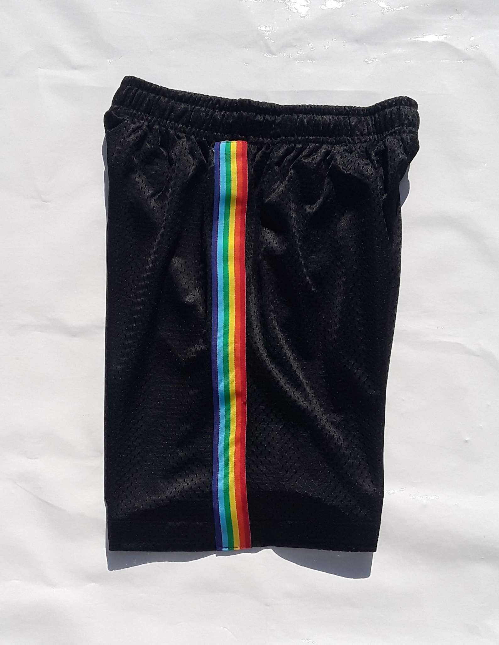 Pride Shorts Rainbow Stripe Shorts Gay Pride Shorts Gay Mesh - Etsy