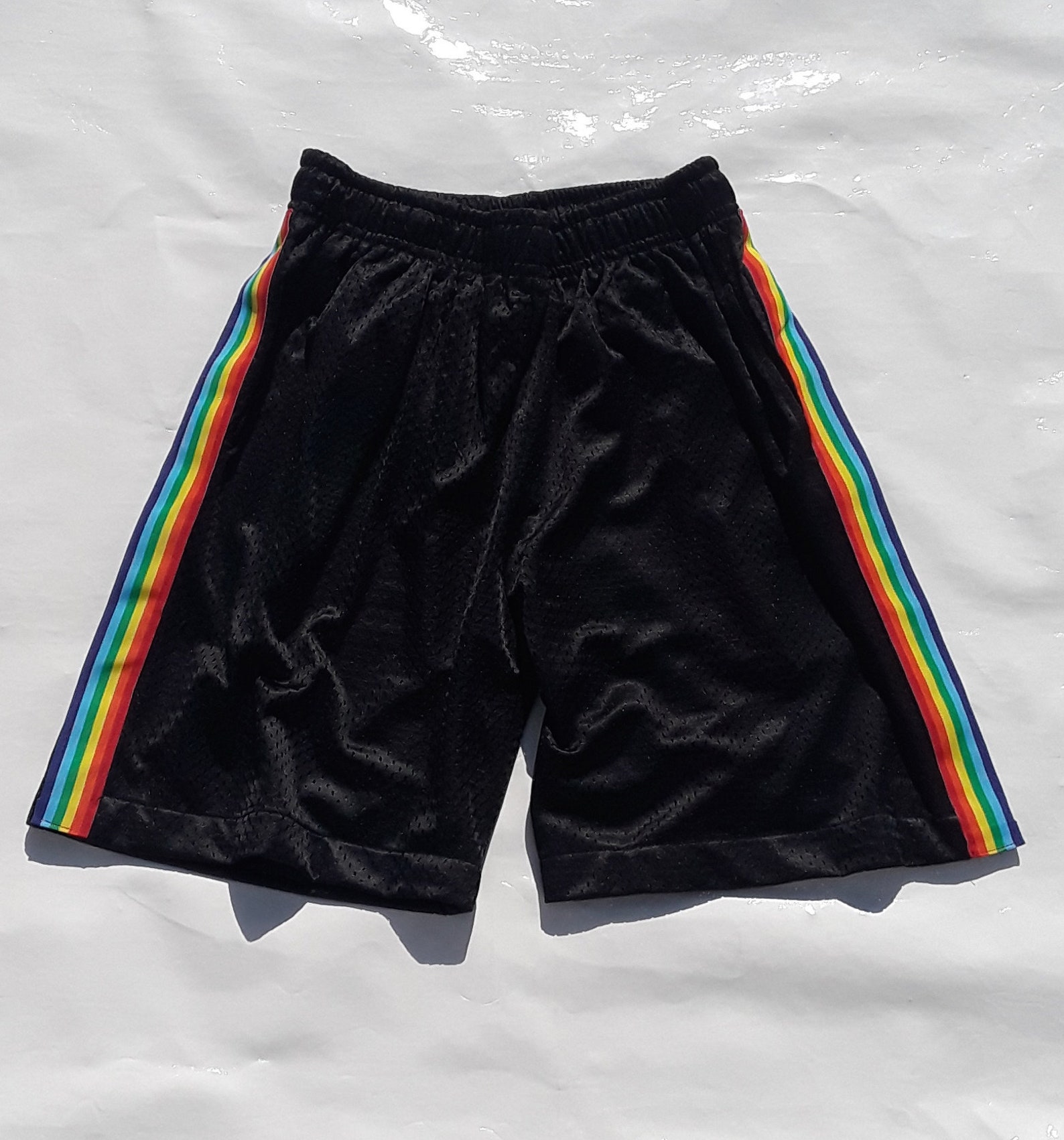Pride Shorts Rainbow Stripe Shorts Gay Pride Shorts Gay Mesh - Etsy