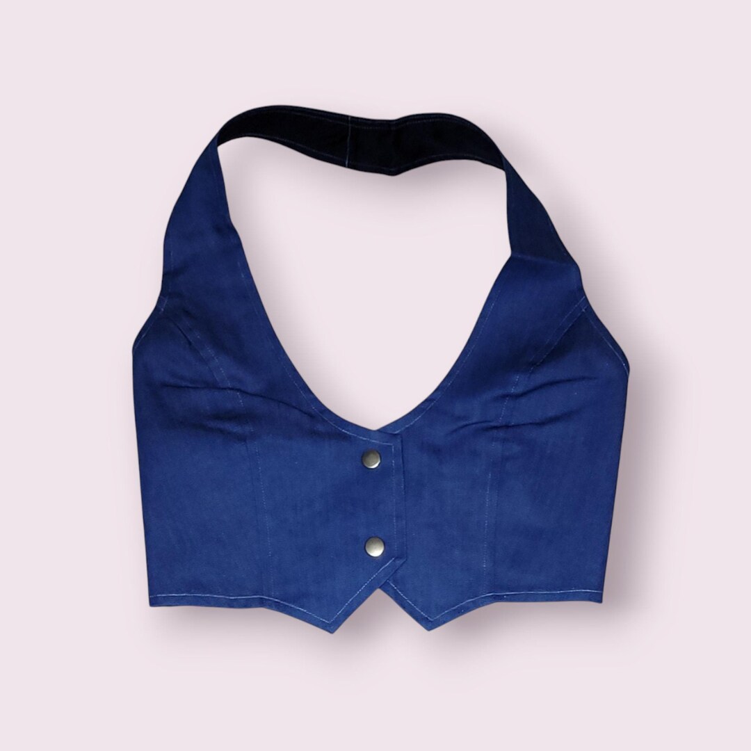 Crop Denim Vest / Crop Jean Vest / Mini Vest / Denim Vest / Jean Vest ...