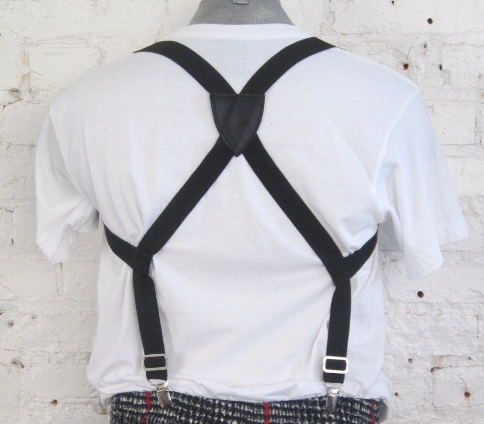 Black Harness Suspender Suspender Holster Elastic Suspenders | Etsy