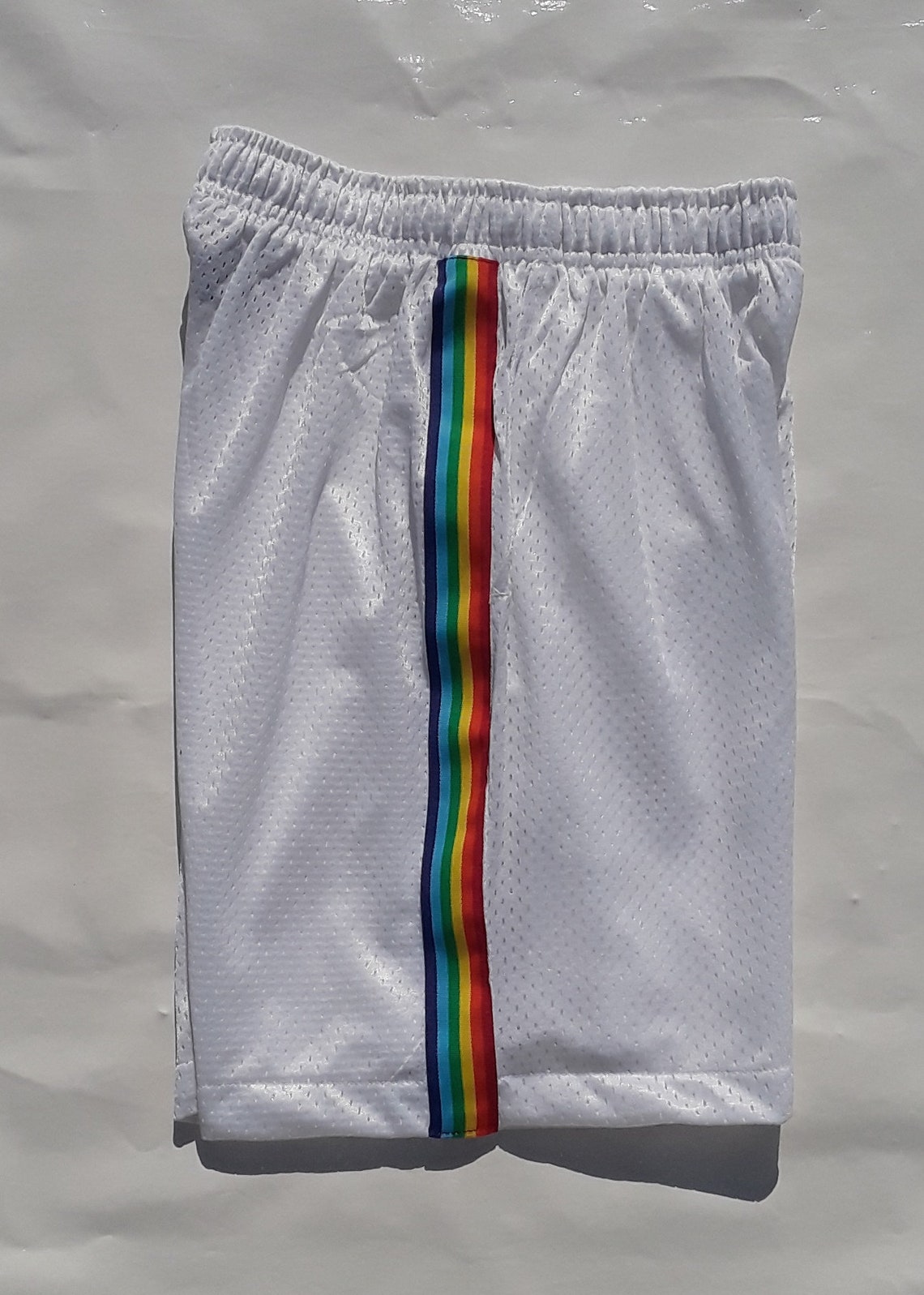 Pride Shorts Rainbow Stripe Shorts Gay Pride Shorts Gay Mesh - Etsy