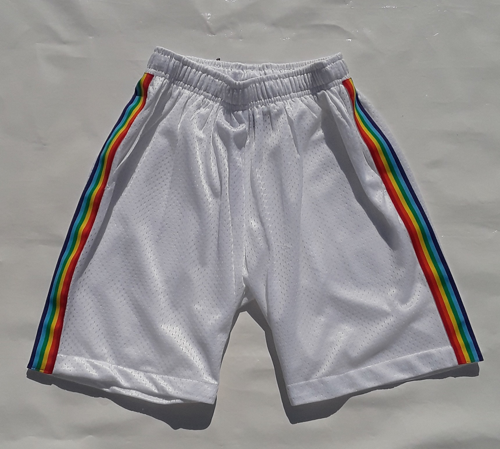 Pride Shorts Rainbow Stripe Shorts Gay Pride Shorts Gay Mesh | Etsy