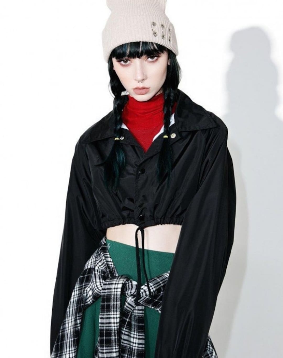 Windbreaker Jacket Black, Windbreaker Jacket Women, Cropped Jacket ...
