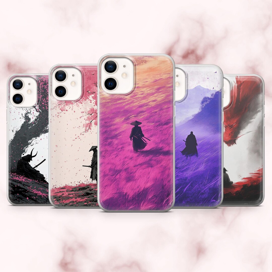 Samurai Phone Case Japanese Fighter Dragon Cover for iPhone 16, 15, 14 ...