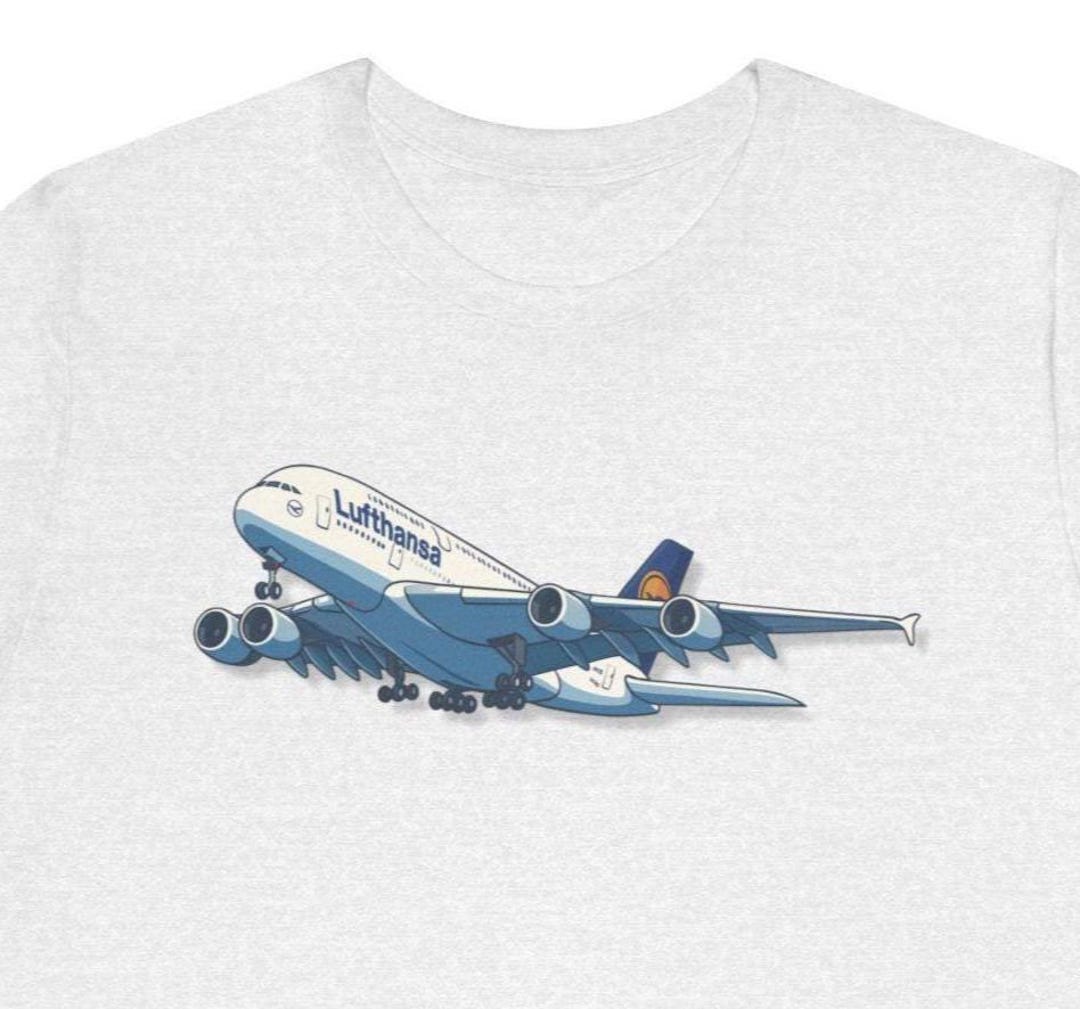 Lufthansa A380 T-shirt for Pilot Gift for Aviation Enthusiast Shirt for ...