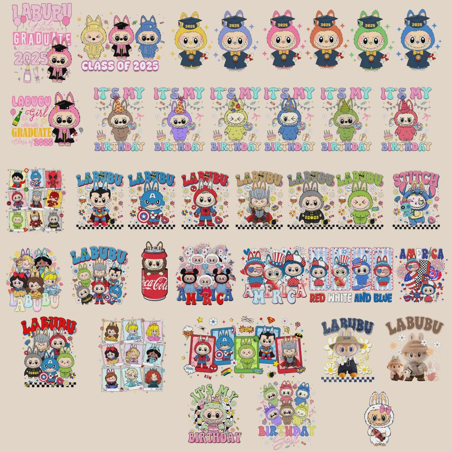 Clipart Mega Bundle: Cartoon Character PNG, SVG, DXF Files (digital ...