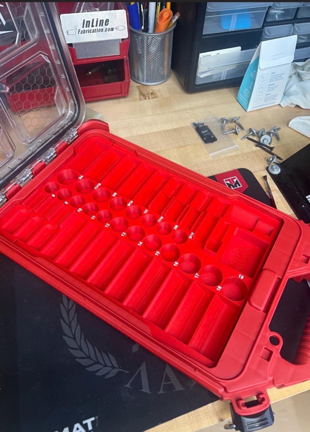 3/8” Impact Socket Organizer Insert for Milwaukee Packout | 43-piece ...