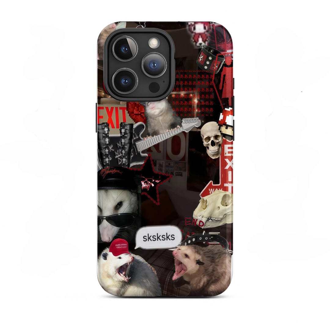 Weirdcore Otter Collage Phone Case: Chaotic Animal Grunge Art - Etsy