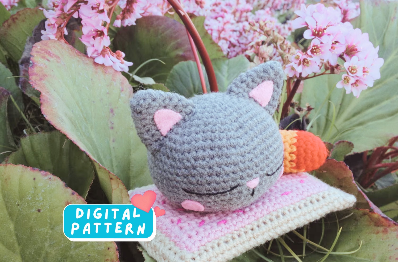 Nyan Cat Meme Crochet Pattern PDF, Amigurumi Crochet Cat, Cute Rainbow ...